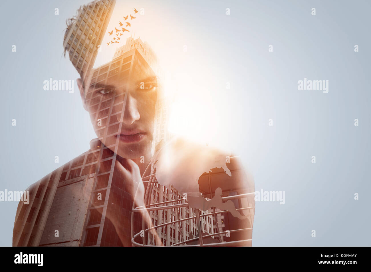 Gorgeous pensive guy sharing his opinion Stock Photo - Alamy