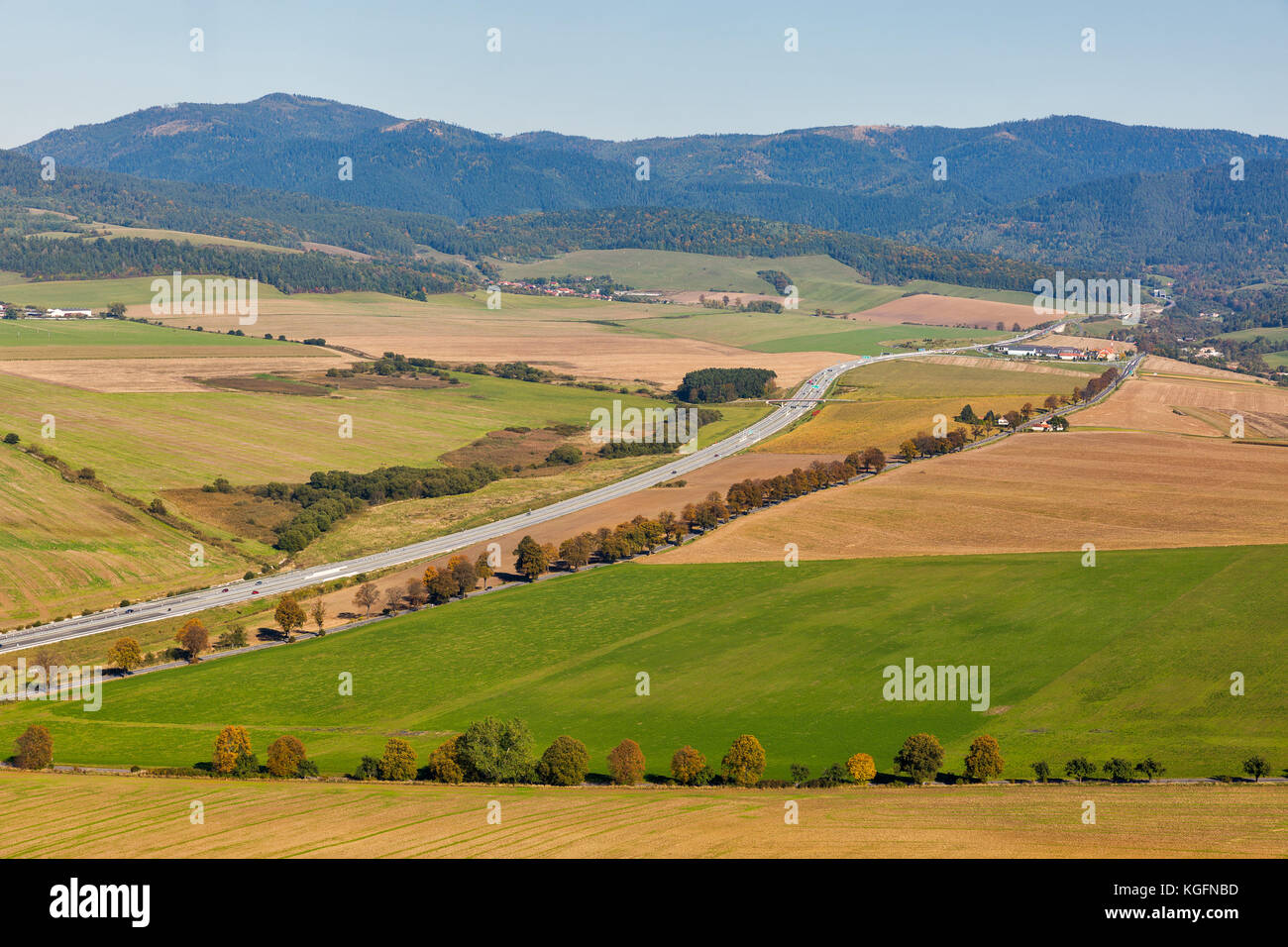 Aerial view landscape from Spis Castle, Slovakia Stock Photo - Alamy