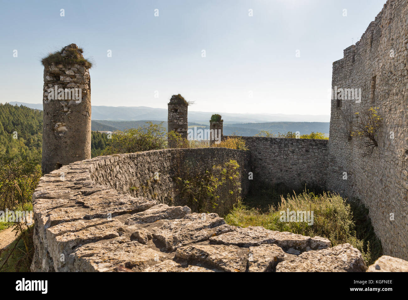 Walls of Spis Castle in Slovakia. Spissky hrad, National Cultural ...