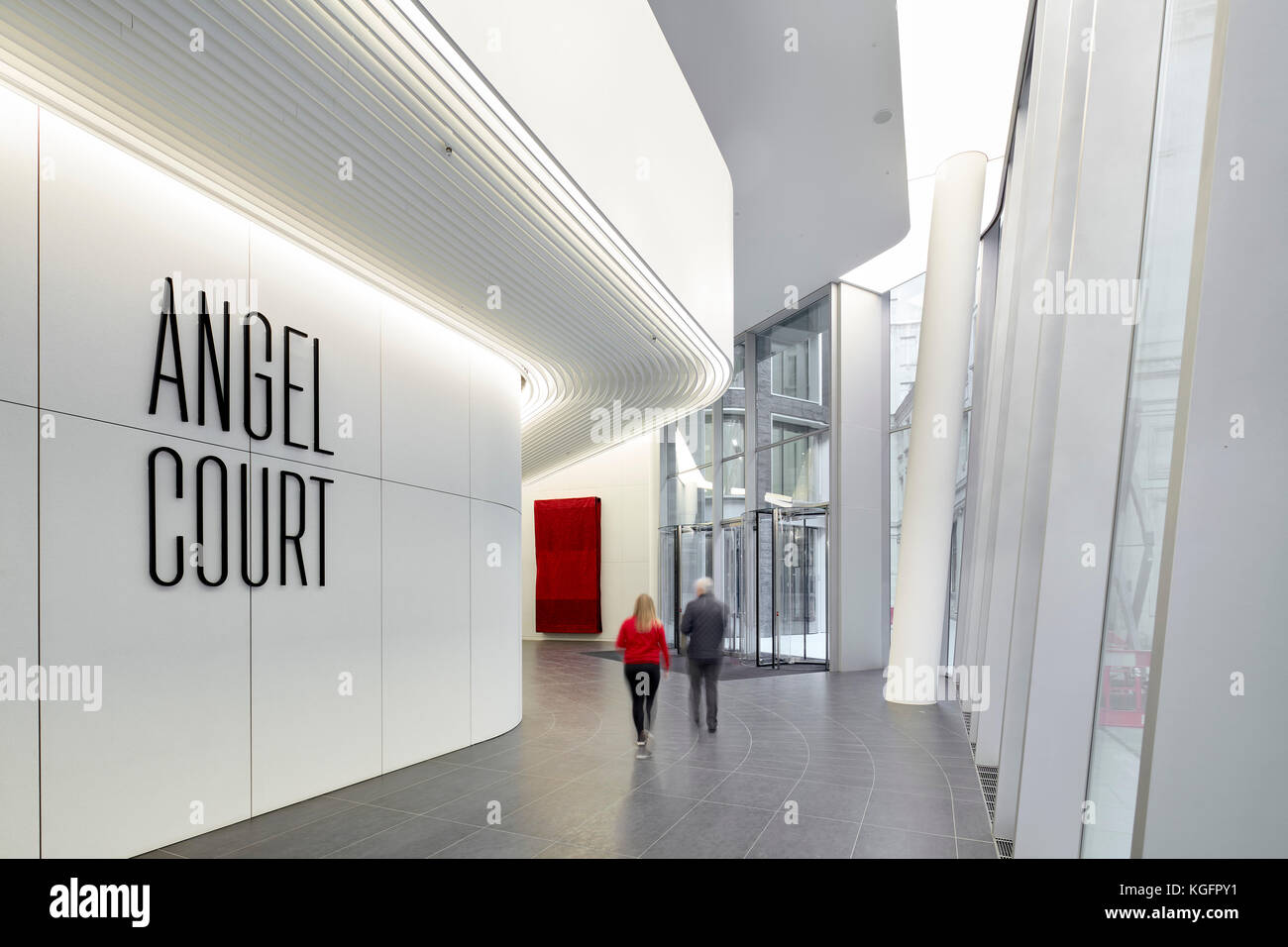 View of Foyer with signage. Angel Court, London, United Kingdom ...