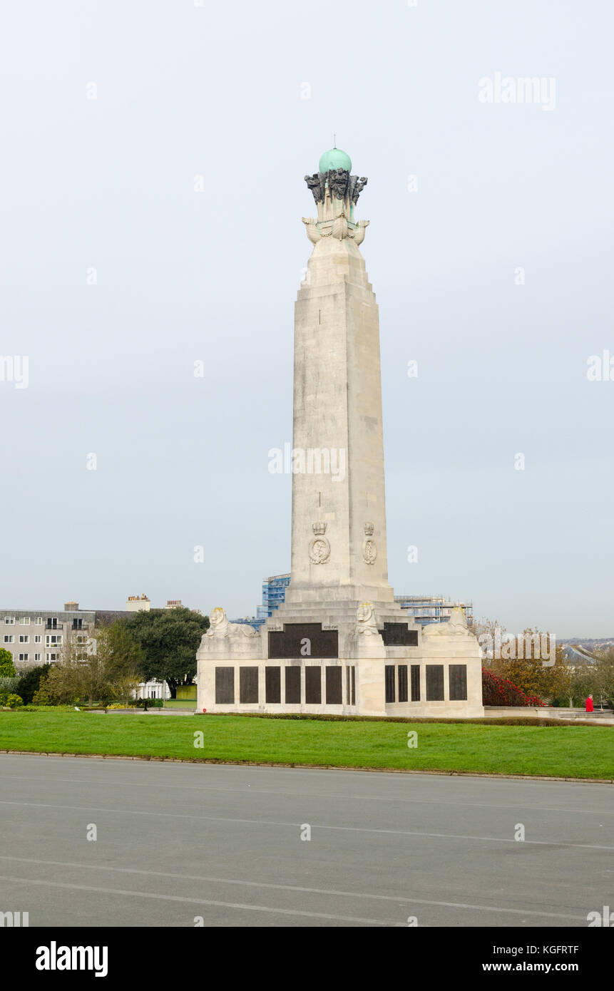 The Plymouth Naval War Memorial on Hoe Promenade in Plymouth, UK Stock ...