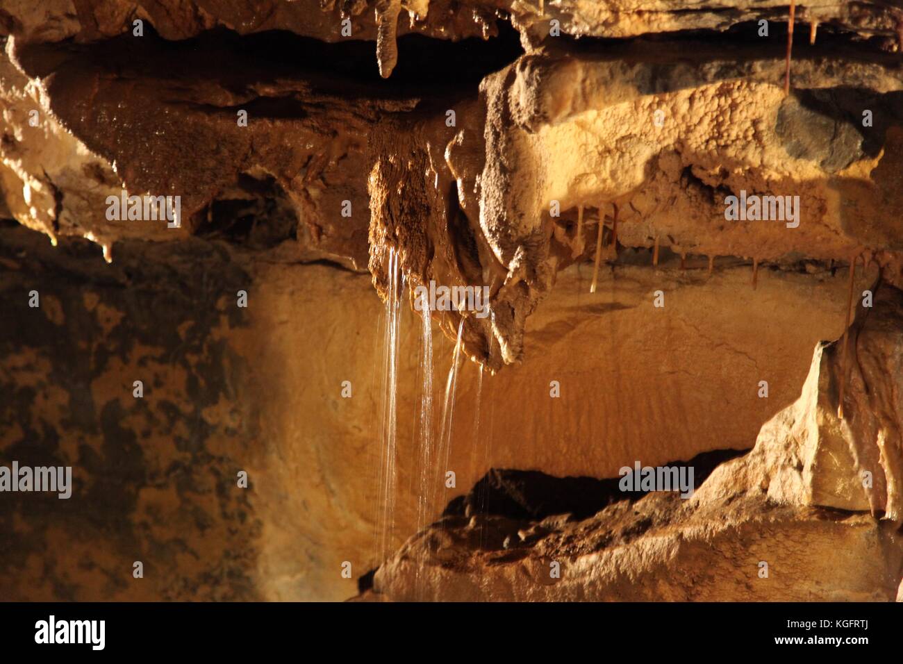 Water dripping in a cave Stock Photo - Alamy