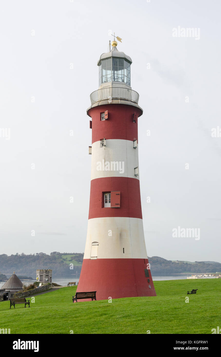 Smeaton's Tower on Plymouth Hoe was originally the lighthouse on the ...