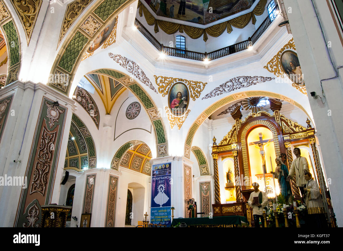 Interior, Metropolitan Cathedral of St. John the Evangelist, Naga City, Camarines Sur, Bicol ...
