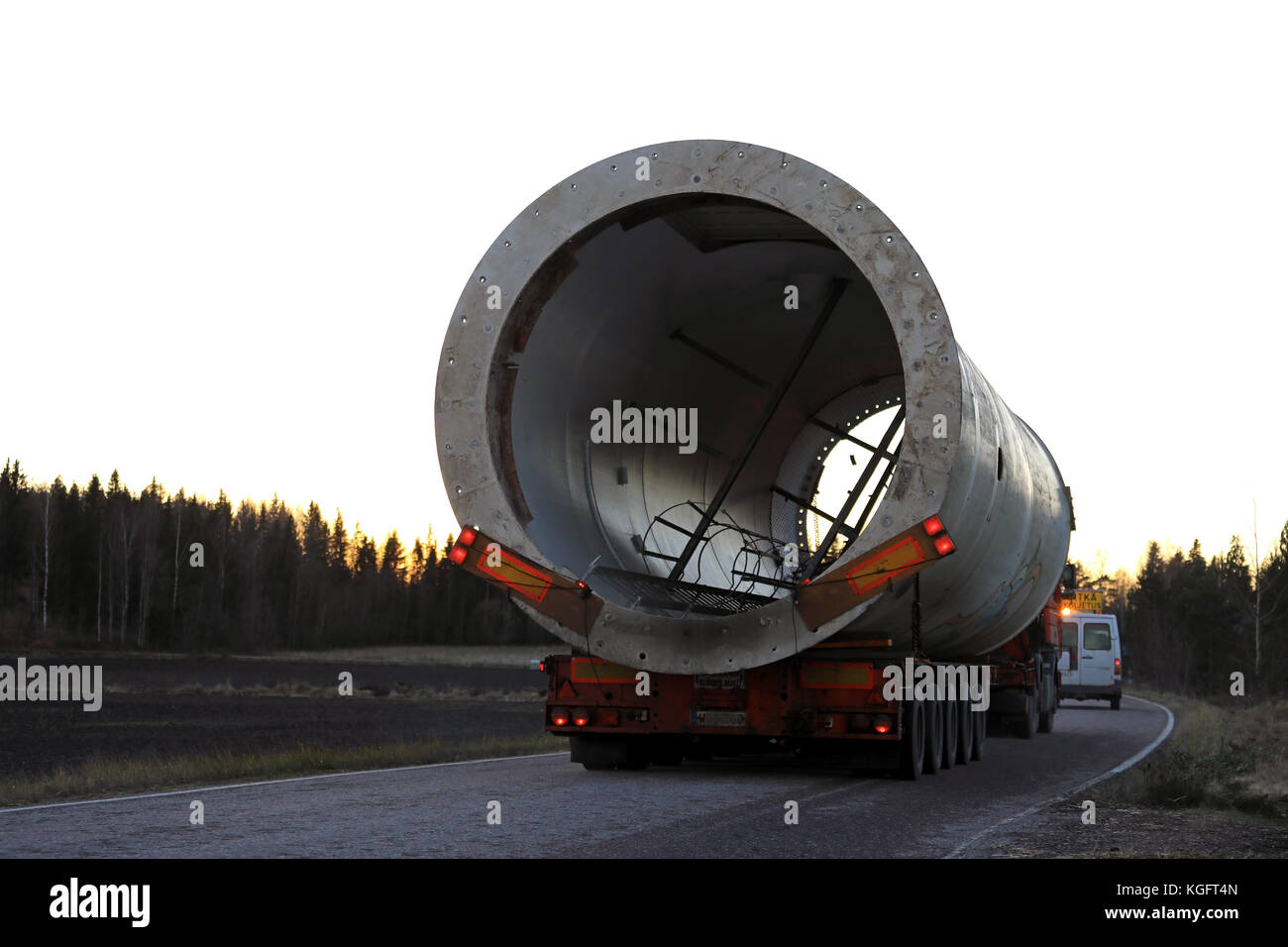 Heavy truck with a wind turbine part hi-res stock photography and ...