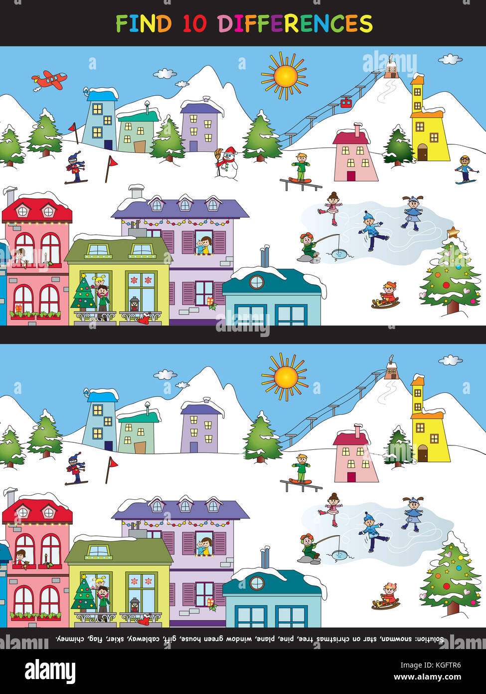 game for children: find ten differences Stock Photo - Alamy