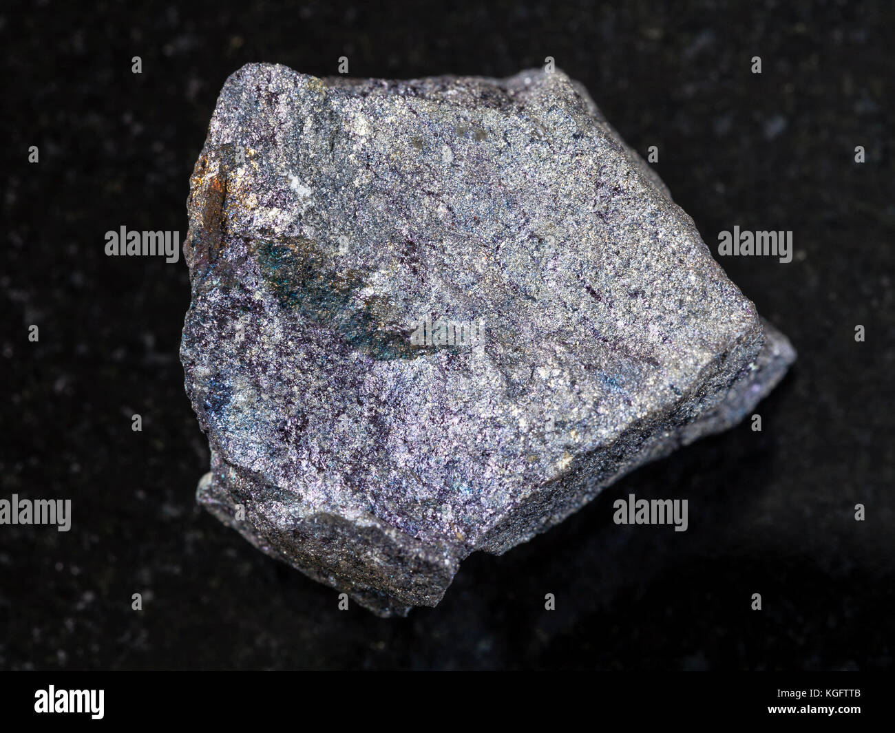 macro shooting of natural mineral rock specimen - rough bornite stone ...
