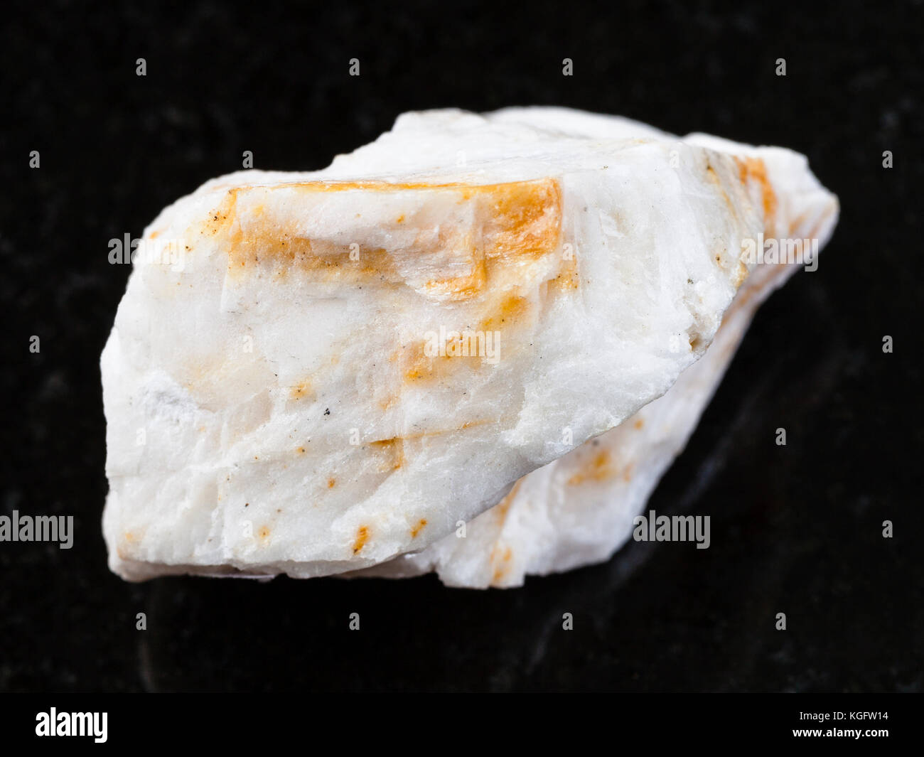 macro shooting of natural mineral rock specimen - rough Baryte ore on ...