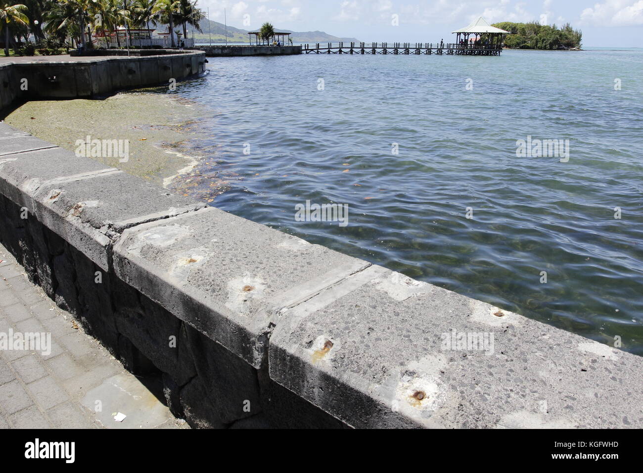 The sir gaetan duval esplanade at the mahebourg waterfront hi-res stock ...