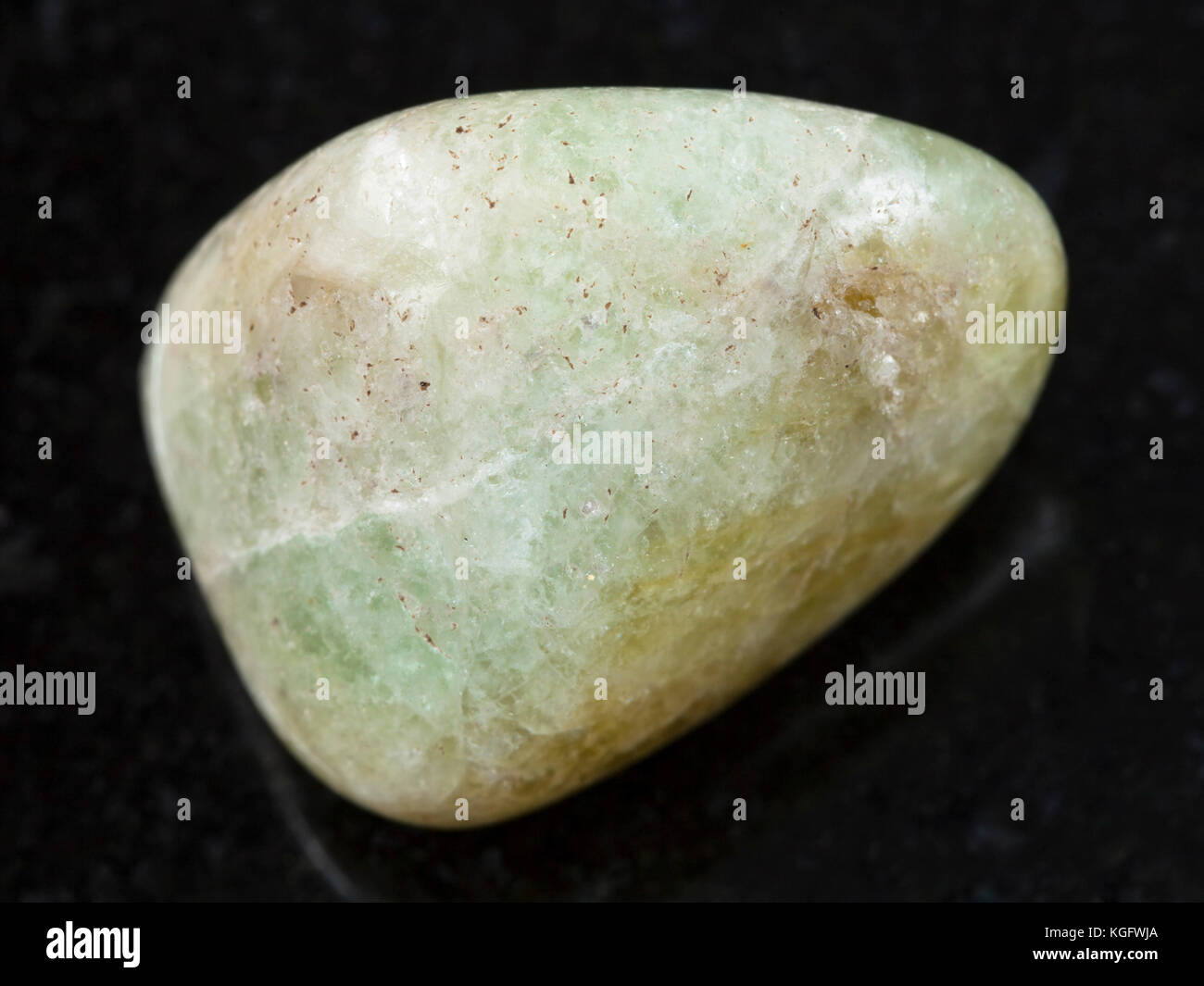 macro shooting of natural mineral rock specimen - polished Datolite ...