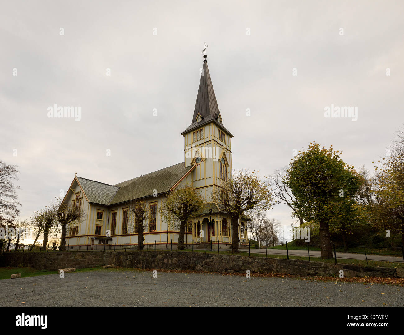 Grimstad church, Norway, Europe Stock Photo - Alamy