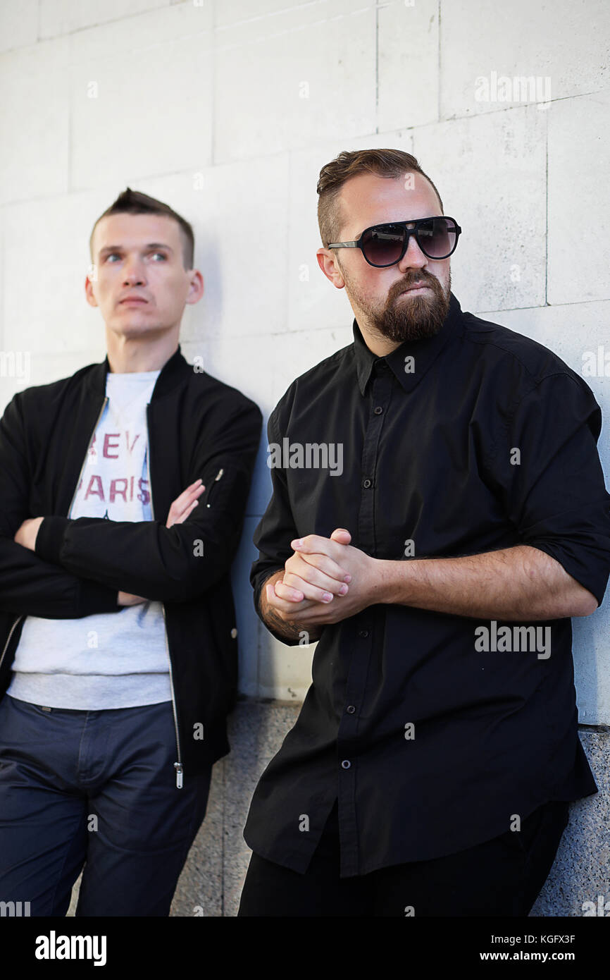 Two men in sunglasses Stock Photo - Alamy