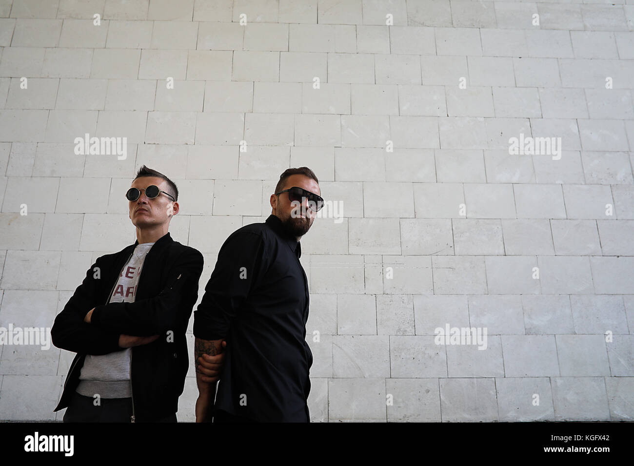 Two men in sunglasses Stock Photo - Alamy