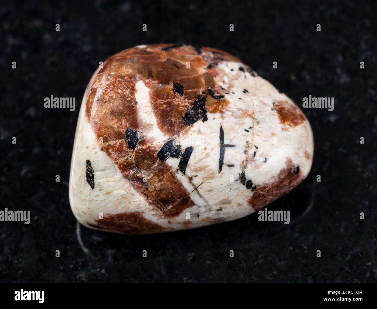 macro shooting of natural mineral rock specimen - polished Spreustein ...