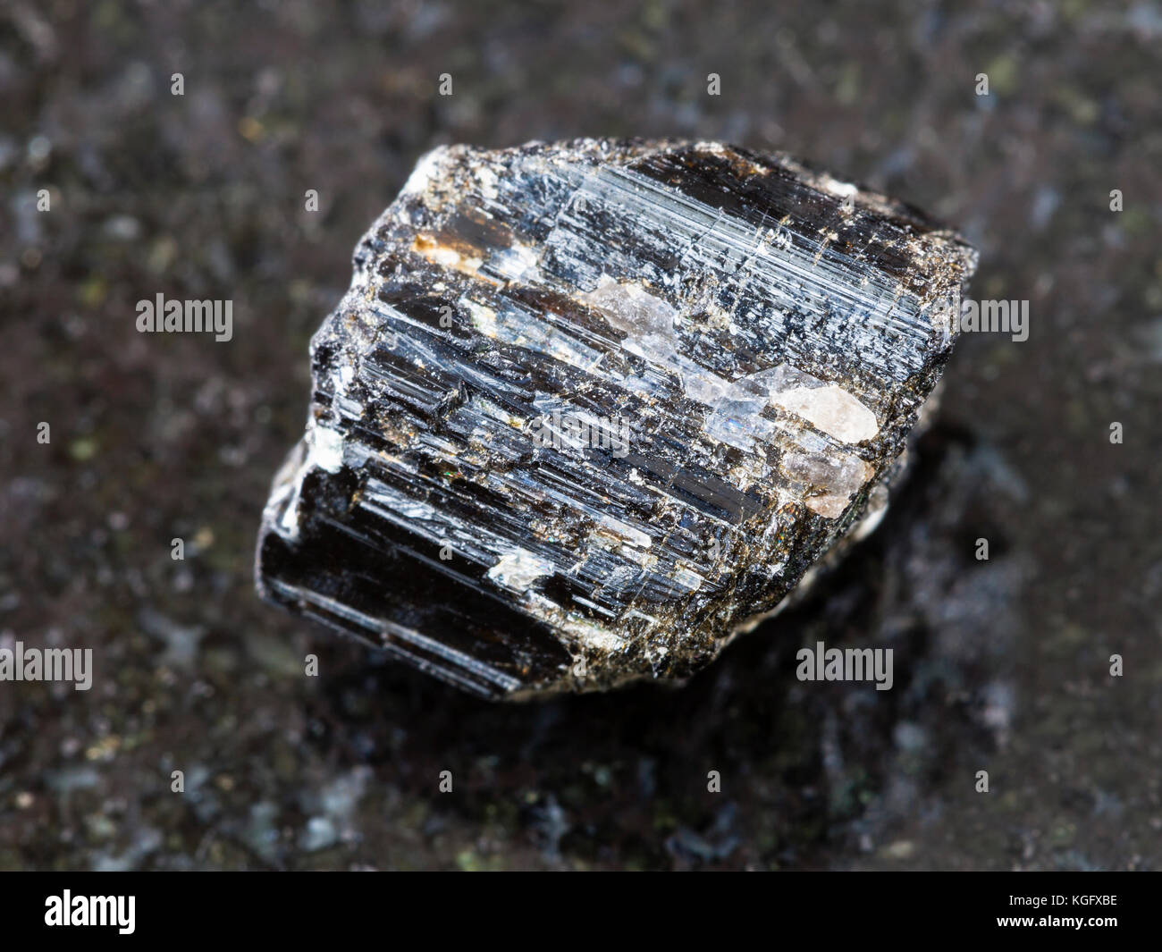 macro shooting of natural mineral rock specimen - rough crystal of ...