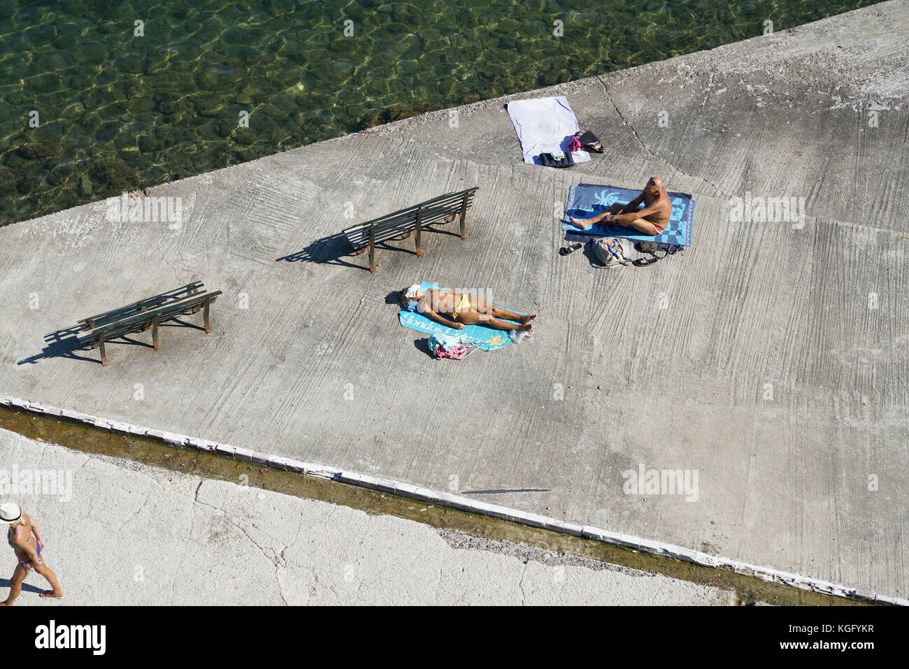 Corfu, Greece: People at the beach Stock Photo - Alamy