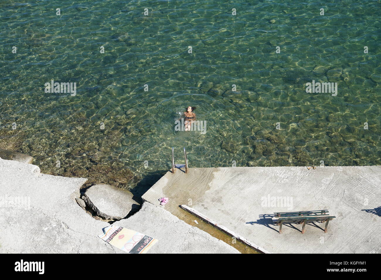 Corfu, Greece: People at the beach Stock Photo - Alamy