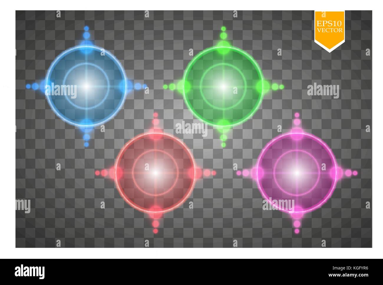 Neon Target isolated. Game Interface Element. Vector Stock Vector Image & Art - Alamy