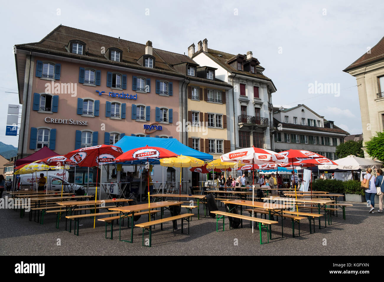 Switzerland,Canton Fribourg,Bulle,daily life Stock Photo - Alamy