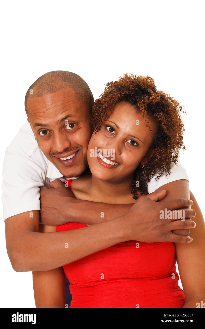 Portrait of an attractive, happy young African American couple ...
