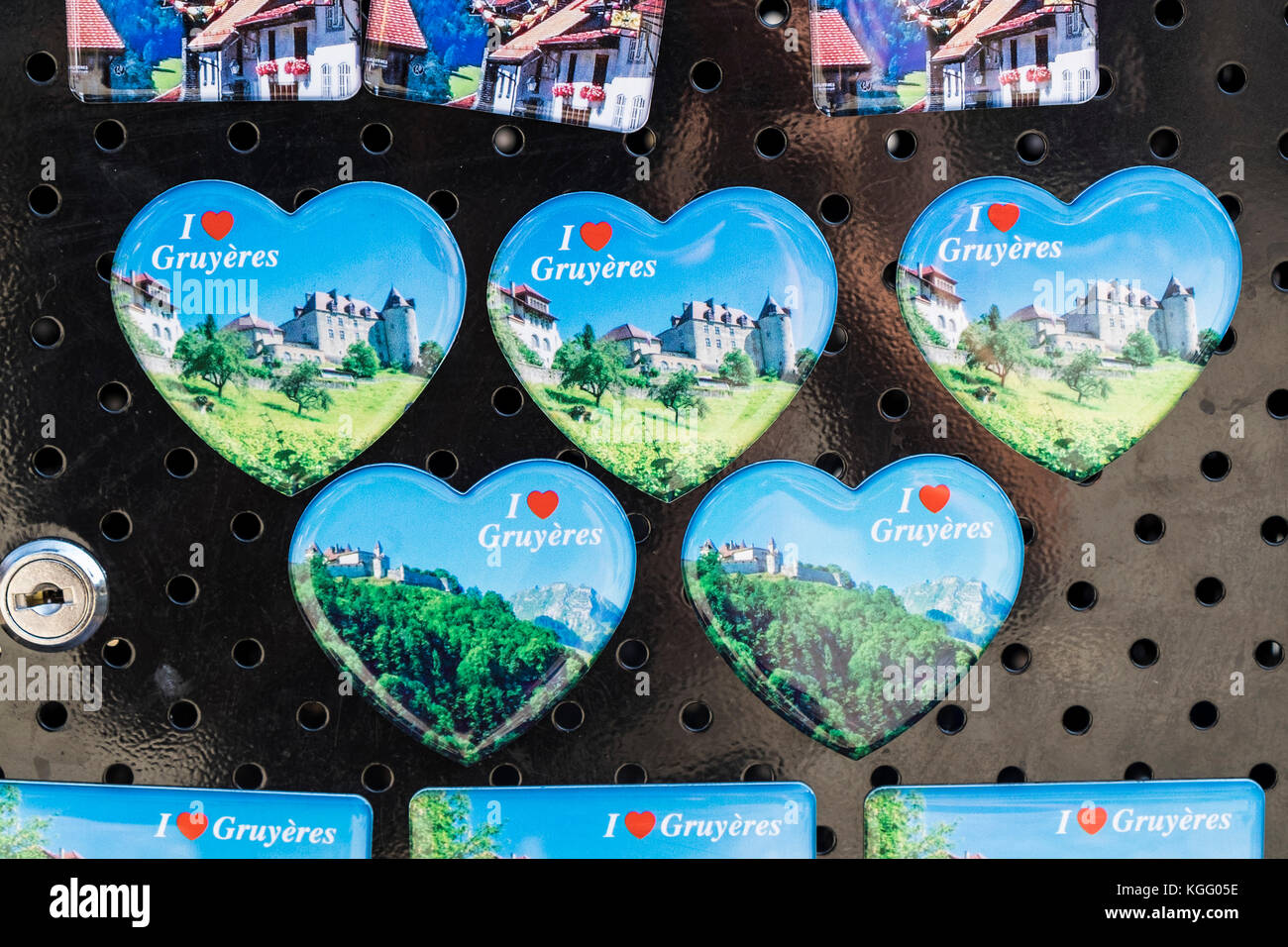 Switzerland,canton Fribourg,Gruyeres,old town,souvenirs Stock Photo - Alamy