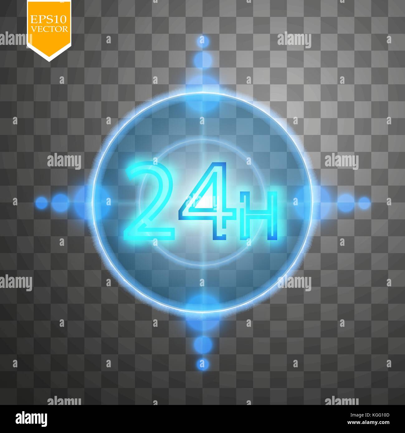 Neon Target isolated. Game Interface Element. Vector Stock Vector Image ...