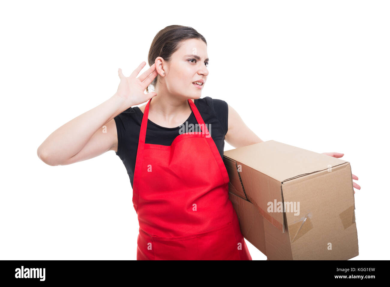 Hand cupped to ear hi-res stock photography and images - Alamy