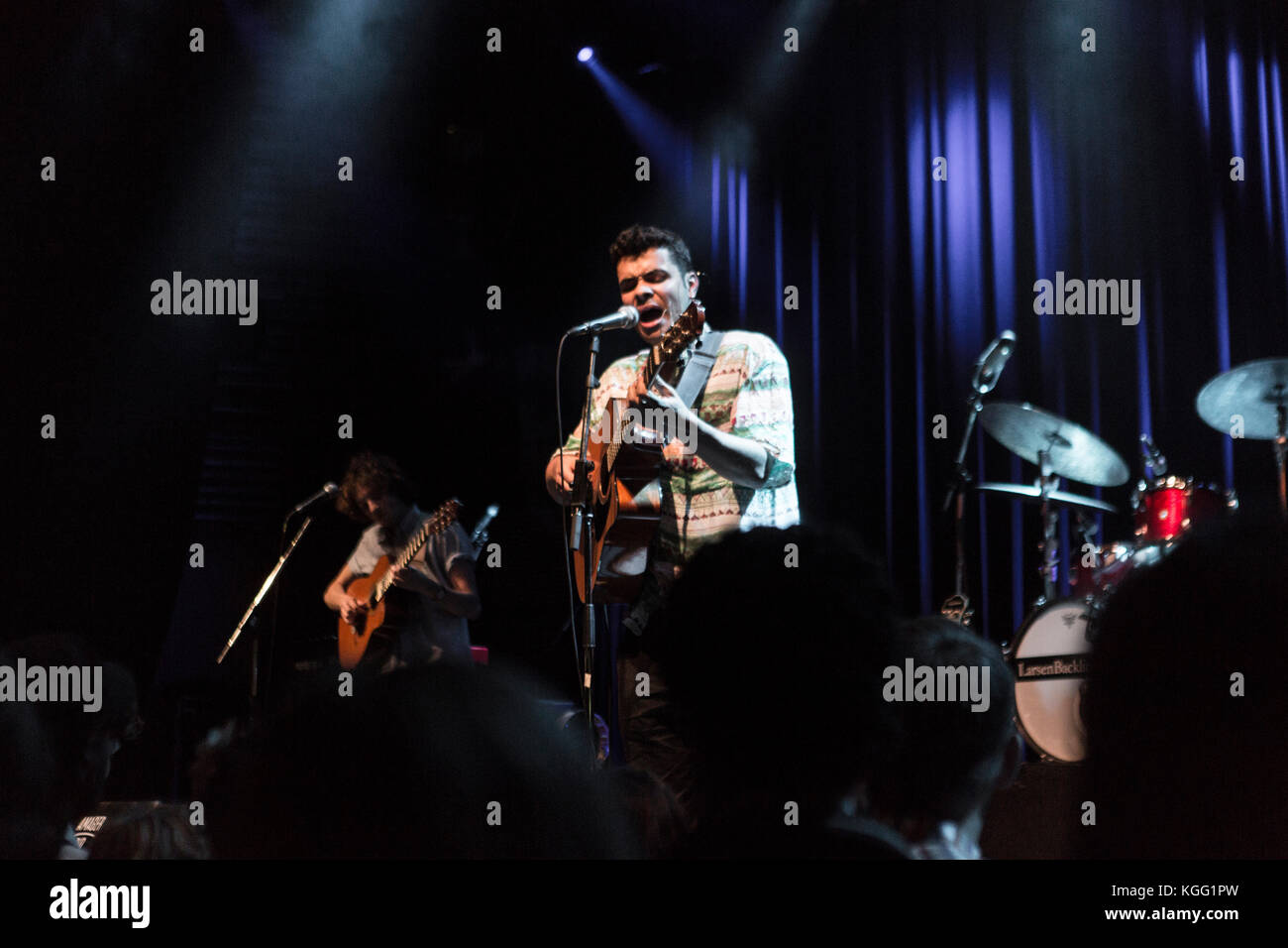 The English singer and songwriter Ady Suleiman performs a live concert ...