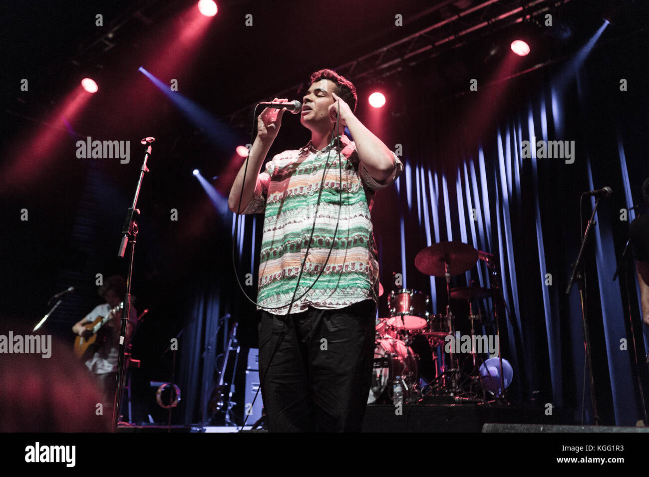 The English singer and songwriter Ady Suleiman performs a live concert ...