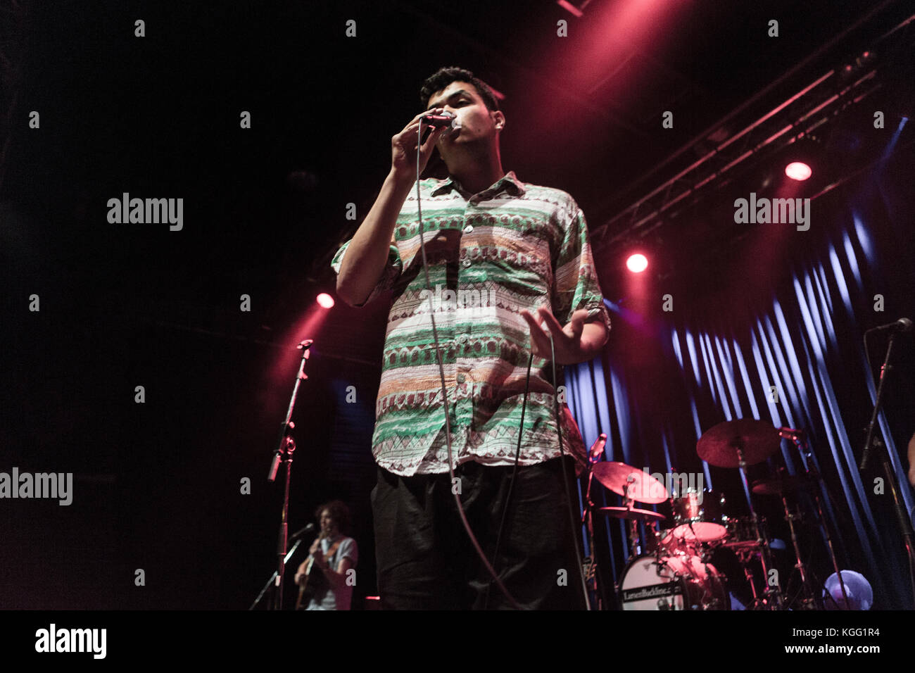 The English singer and songwriter Ady Suleiman performs a live concert ...