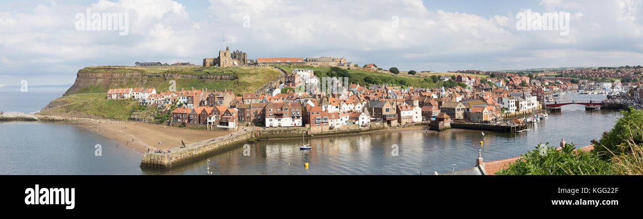 UK, Whitby, Panoramic view of Whitby Stock Photo - Alamy