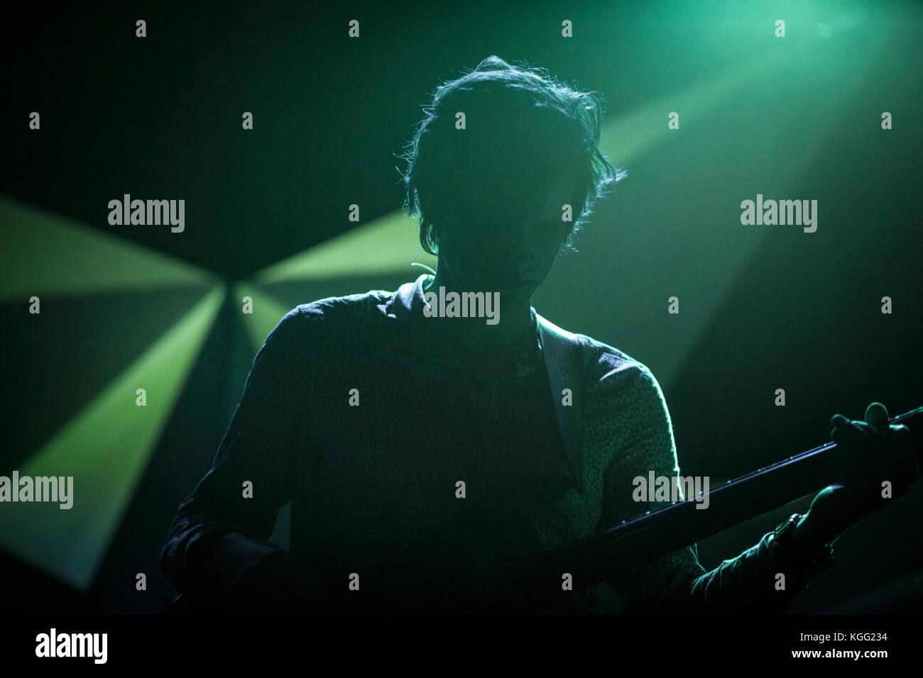 The Norwegian indie electronica band Lemaitre performs a live concert ...