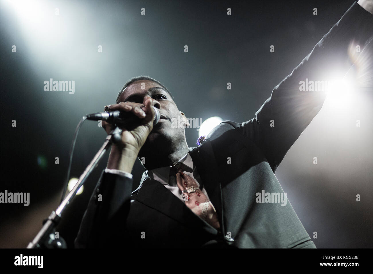 The American soul and gospel singer Leon Bridges performs a live ...