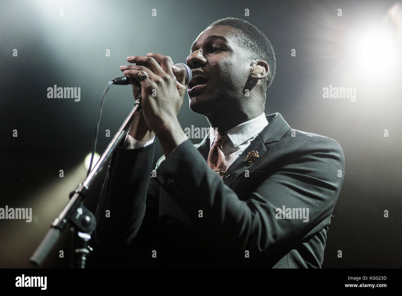 The American soul and gospel singer Leon Bridges performs a live ...