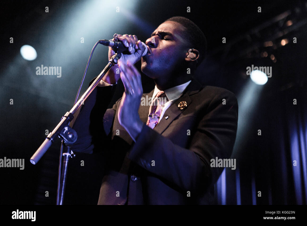 The American soul and gospel singer Leon Bridges performs a live ...