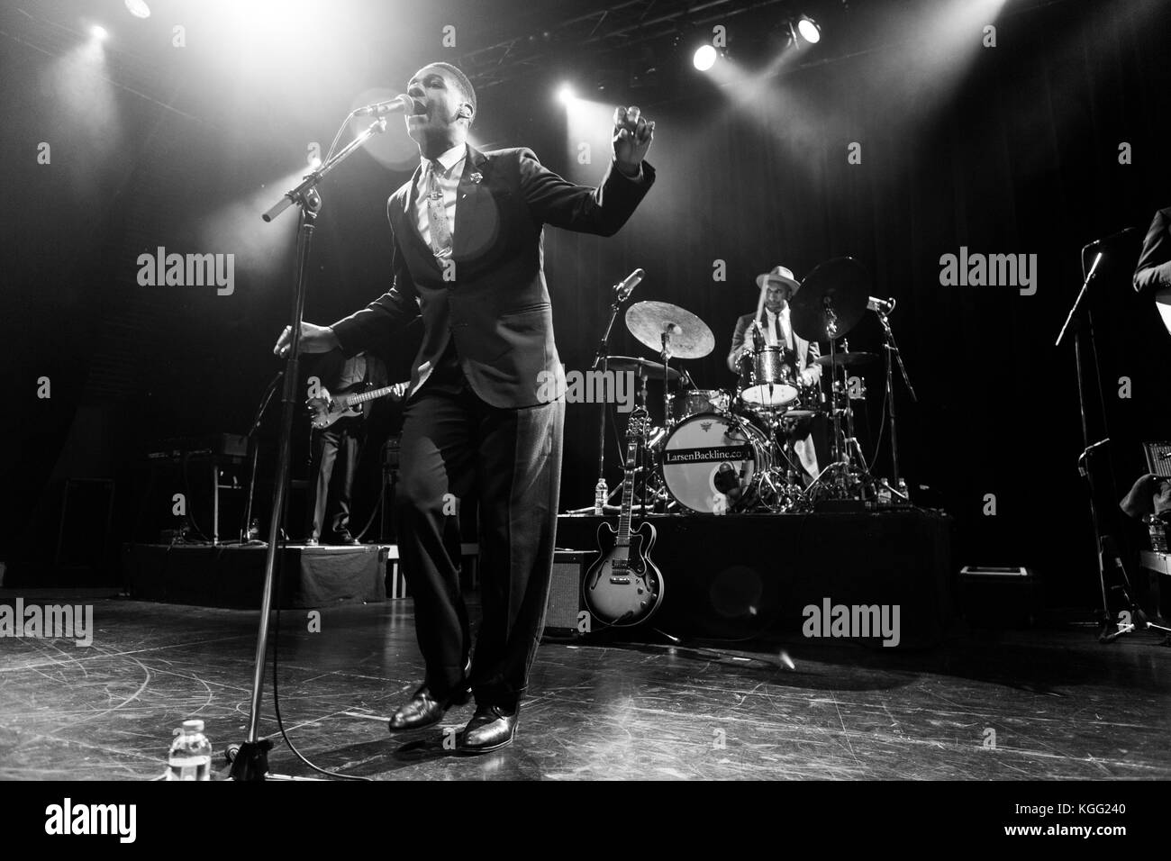 The American soul and gospel singer Leon Bridges performs a live ...