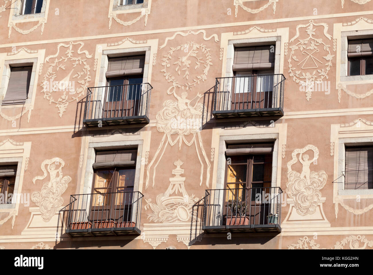 Spain, Barcelona, Spanish balconies Stock Photo - Alamy