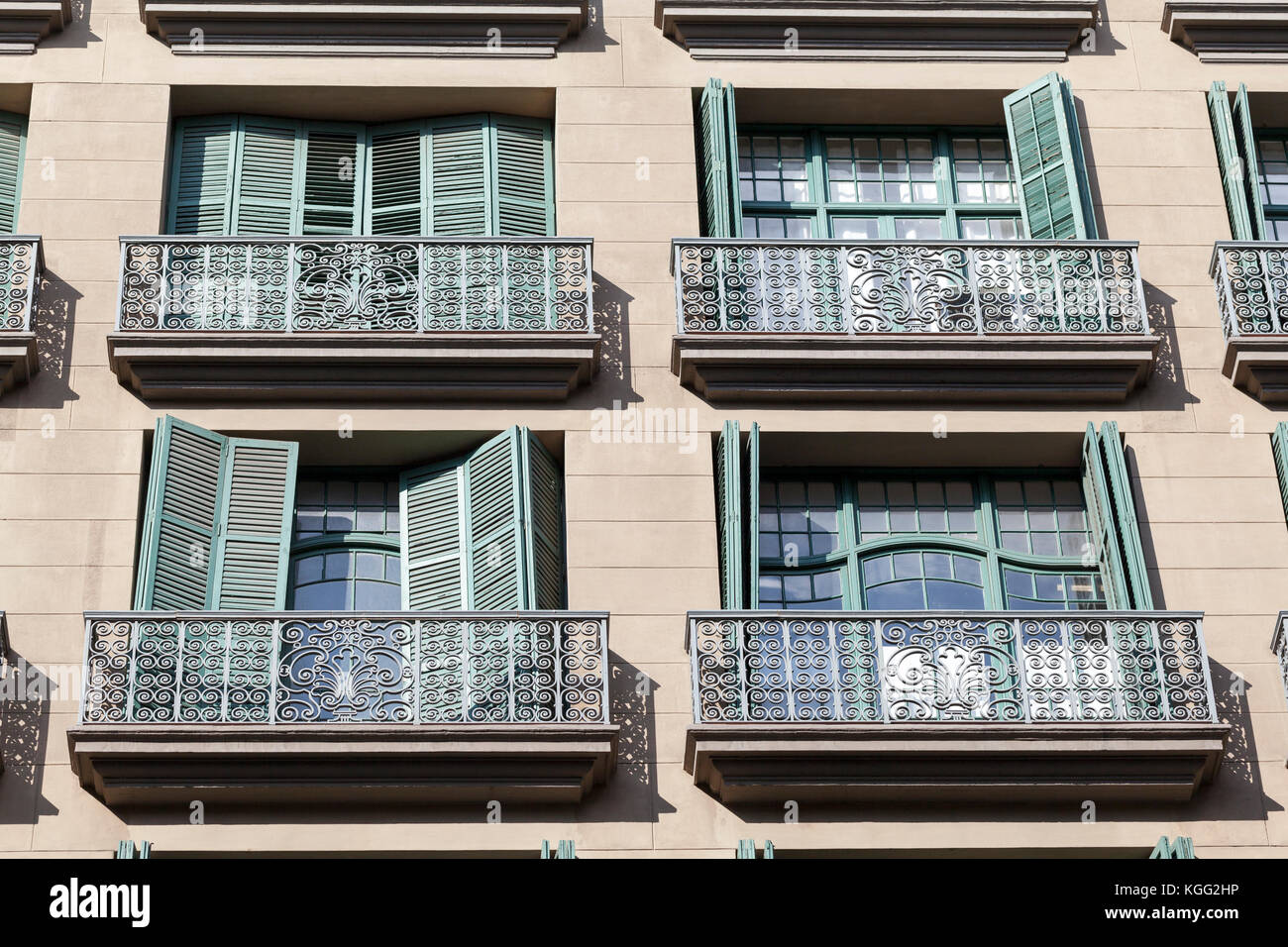 Spain, Barcelona, Spanish balconies Stock Photo - Alamy