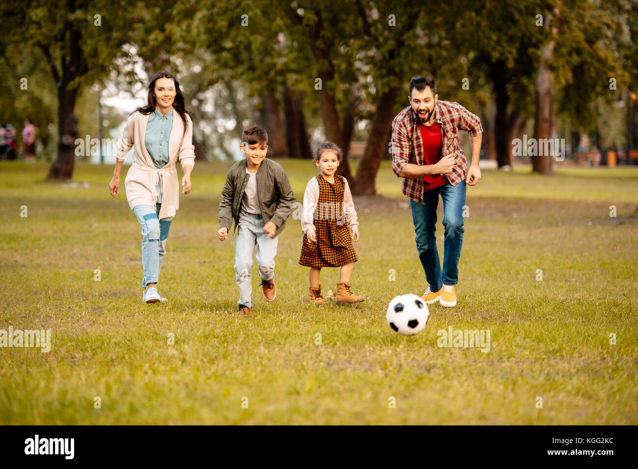 Football park kids parents hi-res stock photography and images - Alamy