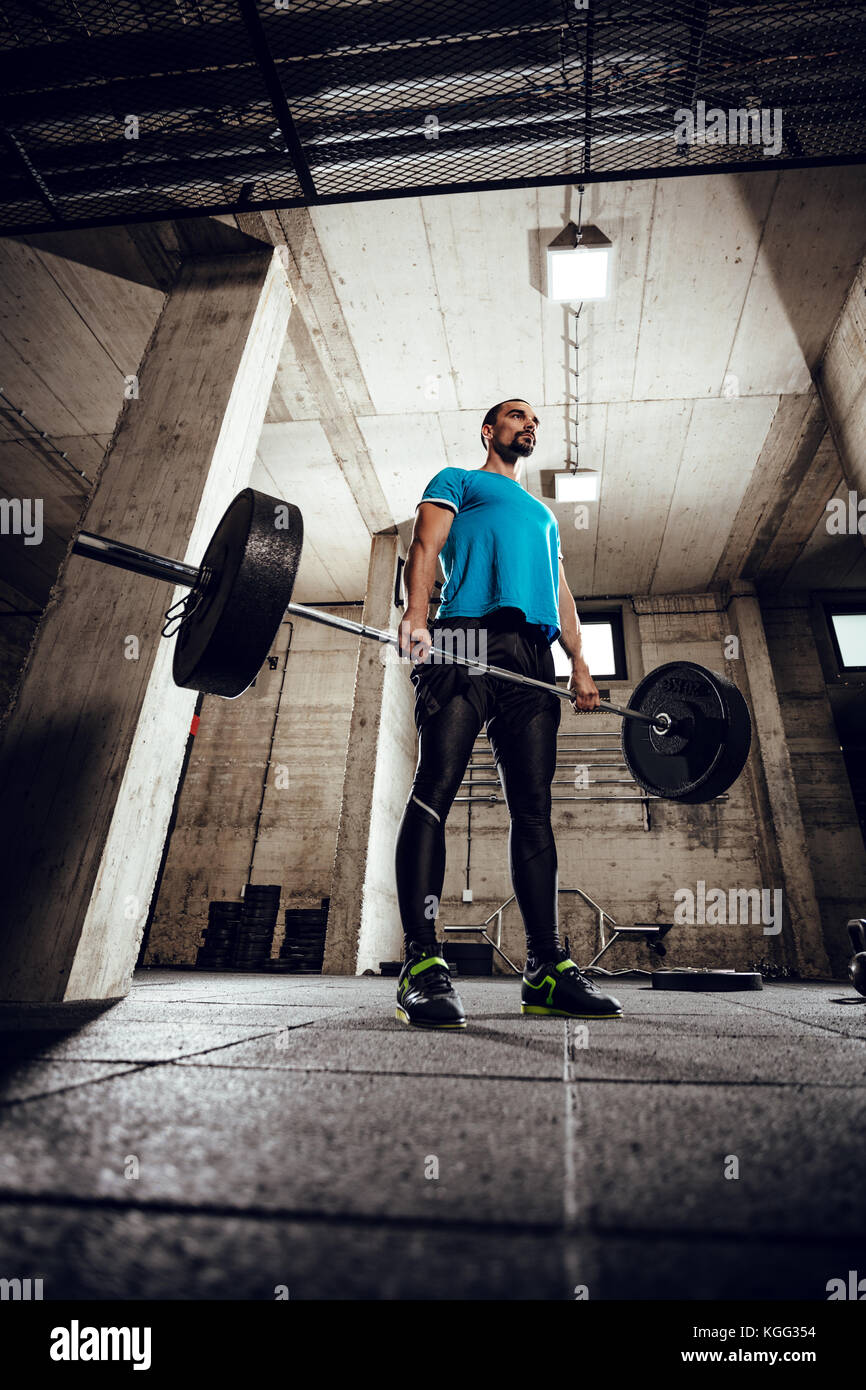 Deadlift man gym hi-res stock photography and images - Alamy