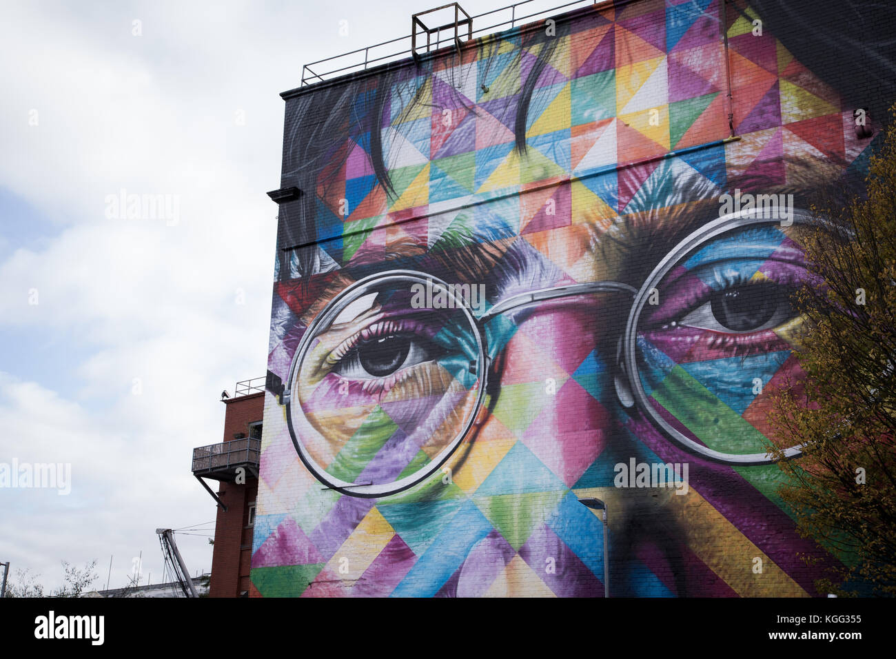 A graffiti image of John Lennon in Bristol, England, UK Stock Photo - Alamy
