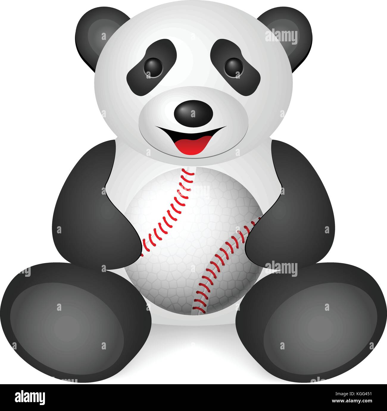 Panda baseball ball on a white background Stock Vector Image & Art - Alamy
