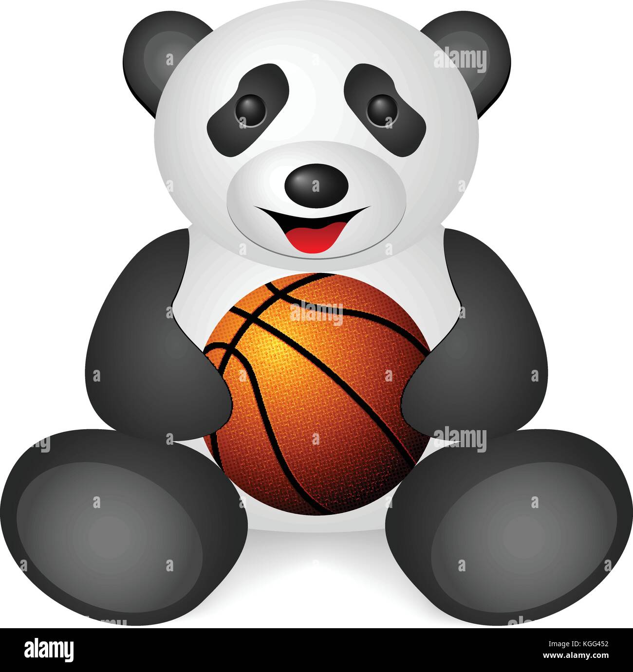 Panda basketball ball on a white background Stock Vector Image & Art ...