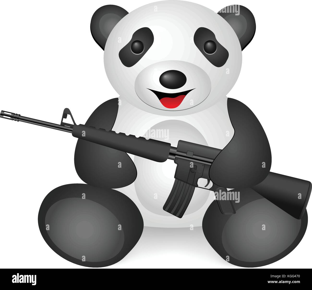 Panda gun Stock Vector Images - Alamy