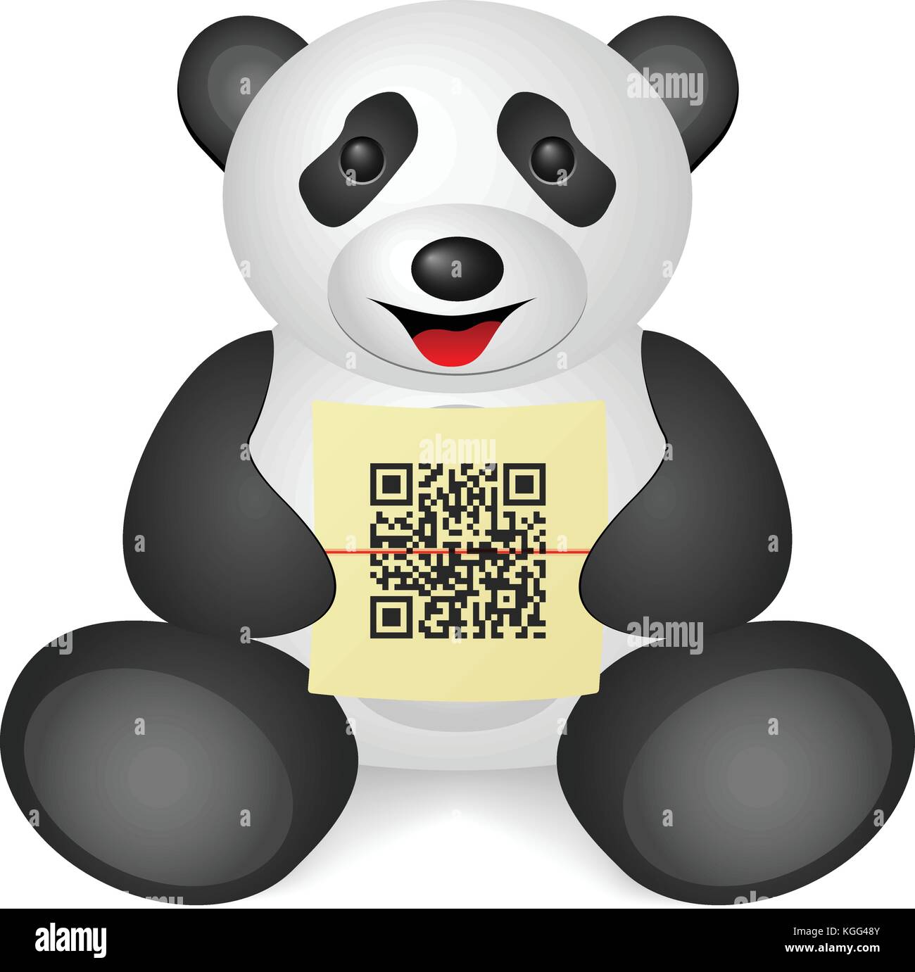 Panda QR code on a white background Stock Vector Image & Art - Alamy