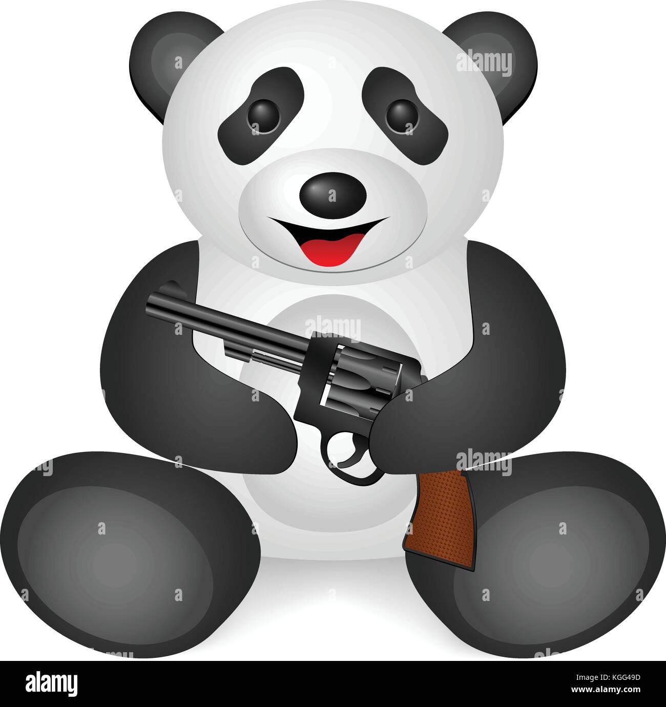 Panda gun Stock Vector Images - Alamy