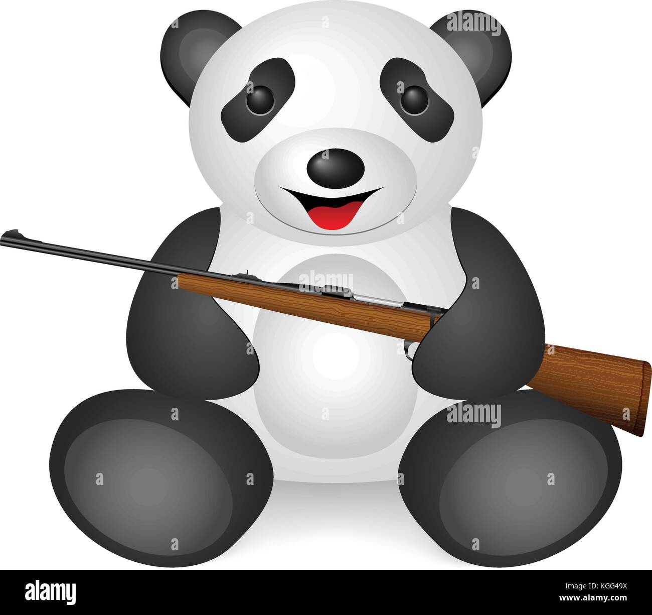 Panda gun Stock Vector Images - Alamy