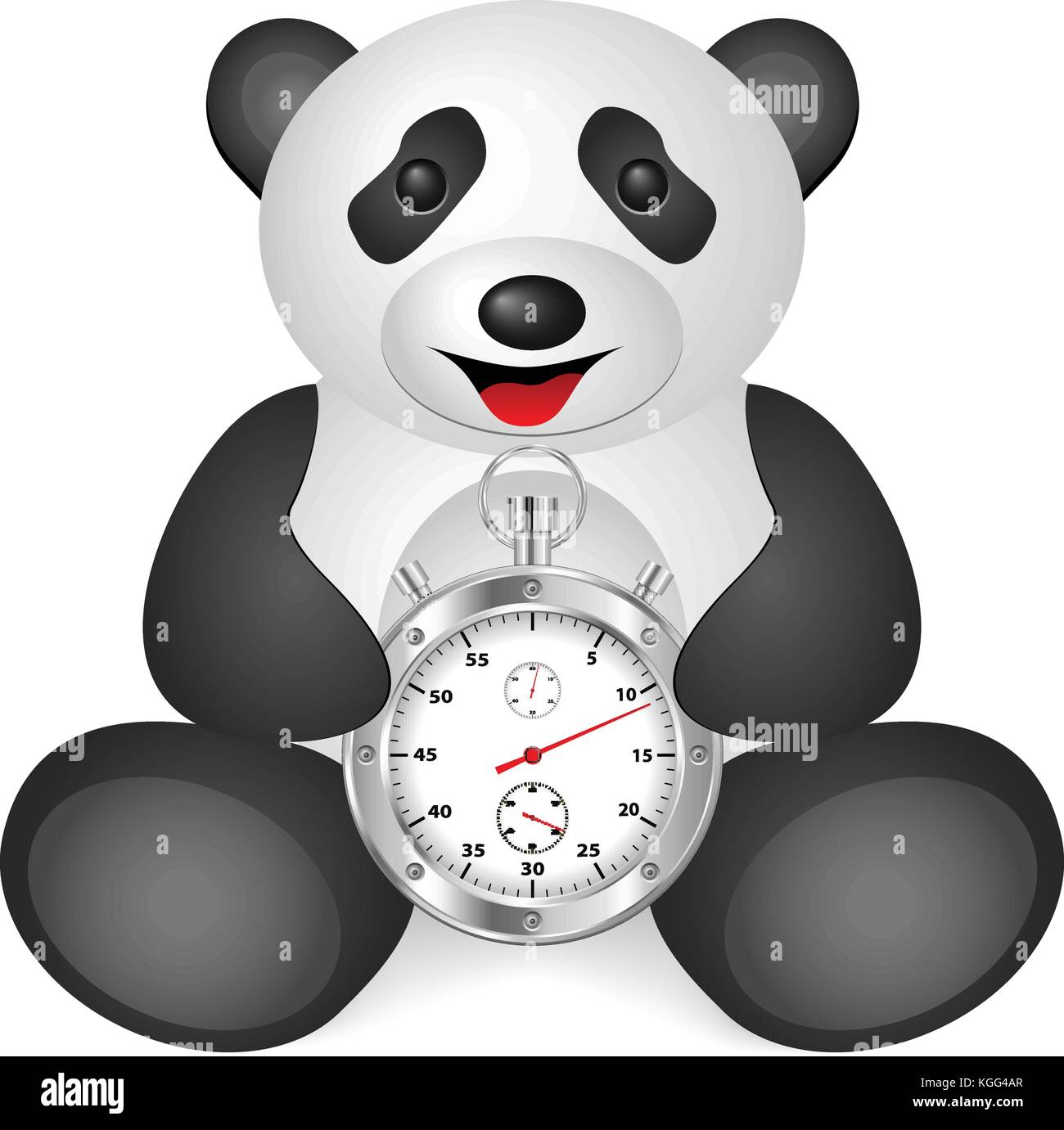 Panda stopwatch on a white background Stock Vector Image & Art - Alamy