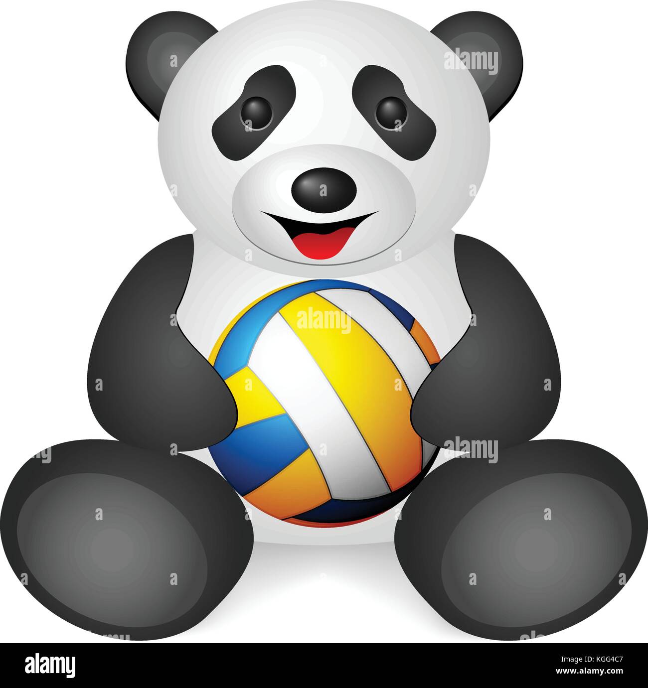 Panda volleyball ball on a white background Stock Vector Image & Art ...