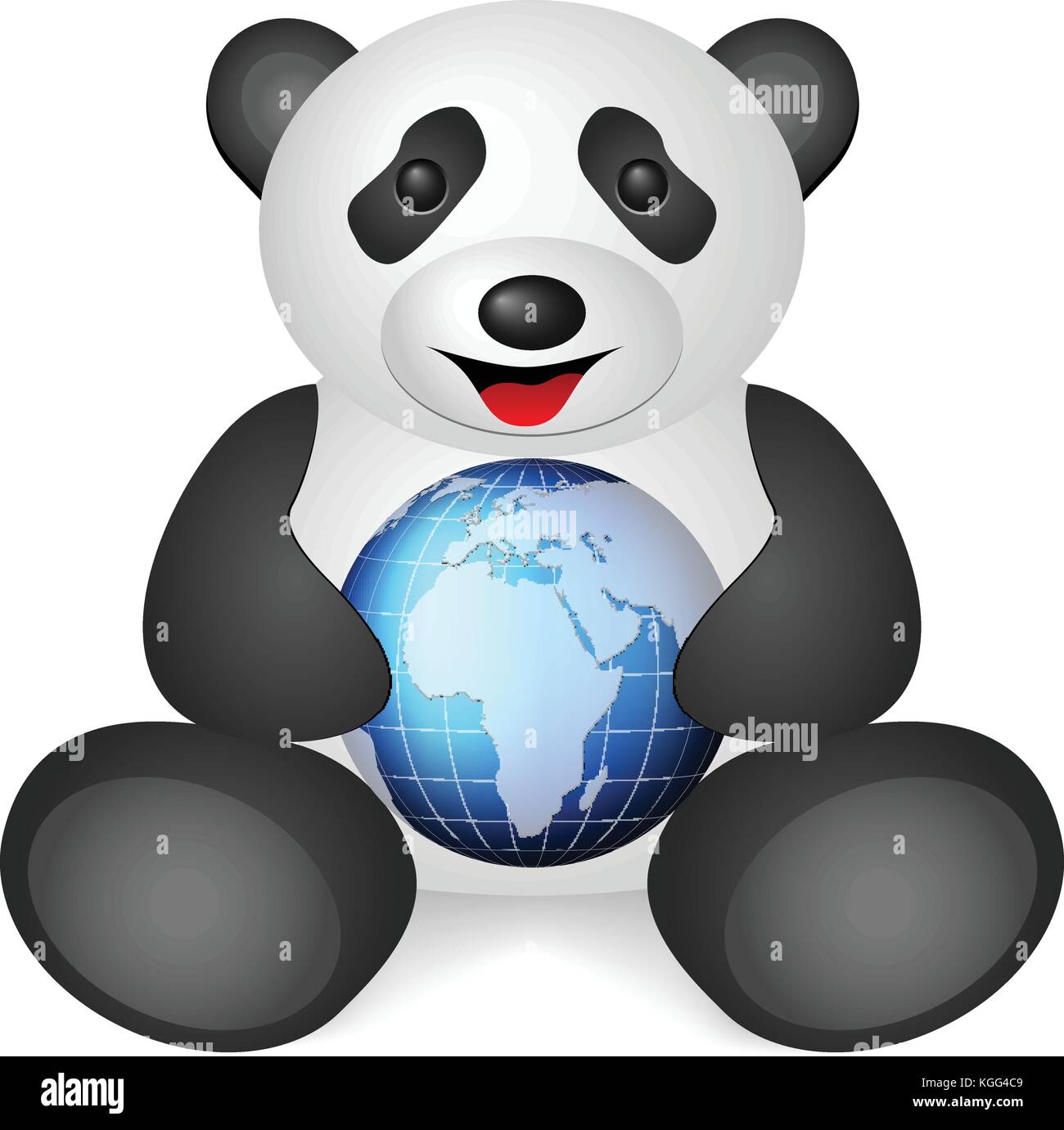 panda world globe on a white background Stock Vector Image & Art - Alamy